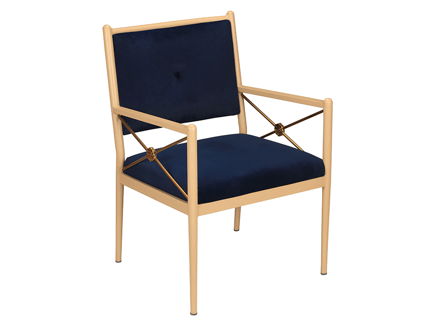 Fascinating Metal Wood Grain Chair with Armrest YW - Yumeya Furniture